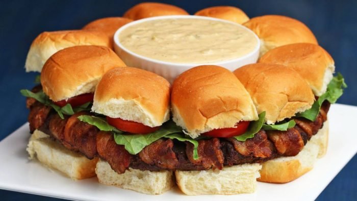 Bacon-Wrapped Burger Ring - Tasty Recipes